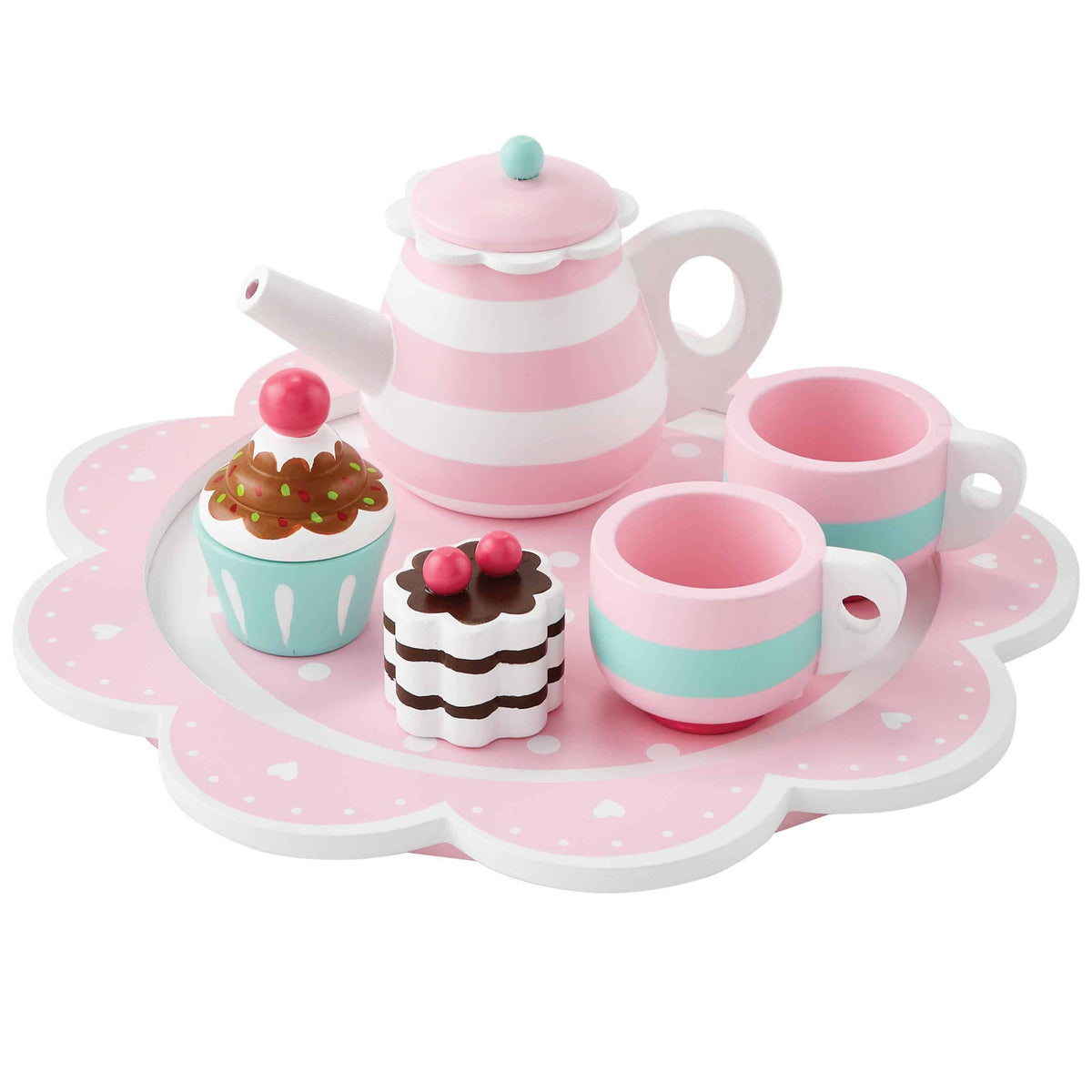 Mud Pie Wood Tea Set - 6 pcs — Cullen's Babyland & Playland
